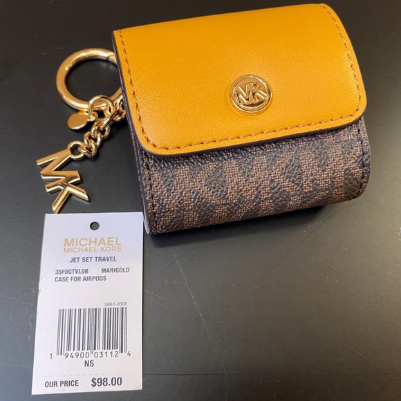 Michael Kors | Accessories | Michael Kors Airpod Clip Case Mk Brown ...
